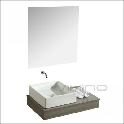 China Modern Melamine Bathroom Cabinet Plywood And PVC Melamine Bathroom Vanity for sale