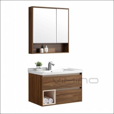 China Modern Melamine Bathroom Vanity Plywood And PVC Bathroom Cabinet for sale