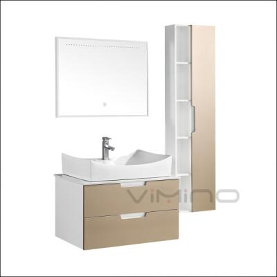 China Modern Bathroom Vanity Cabinet From Zhejiang Province China Single Sink Bathroom Wall Cabinet With LED Light for sale