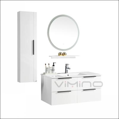 China Best Sellers Mirror Bathroom Cabinet White Color Bathroom Vanity Unit for sale