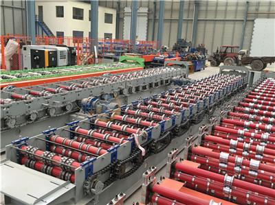 China Red Steel Plc Controlled Equipment Aluminium Decking Floor Tiles Production Line for sale