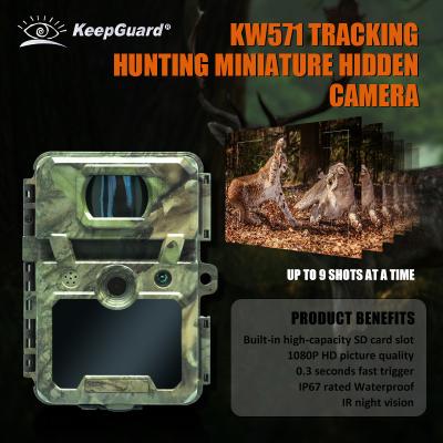 中国 KW571 Factory OEM ODM Mini Wildlife Scouting Timelapse Trail Camera IP67 No-Glow CMOS Sensor and SD Memory night vision 販売のため