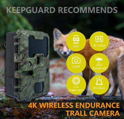 China KW866 WIFI Jagdweg Kamera wasserdicht IP67 OEM/ODM 512GB Speicher Speicherkarte 32MP 4K zu verkaufen