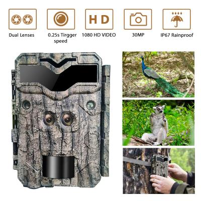 China KW698A hunting trail camera dual-lens 2-sensors scouting camera 4K game camera night vision for sale