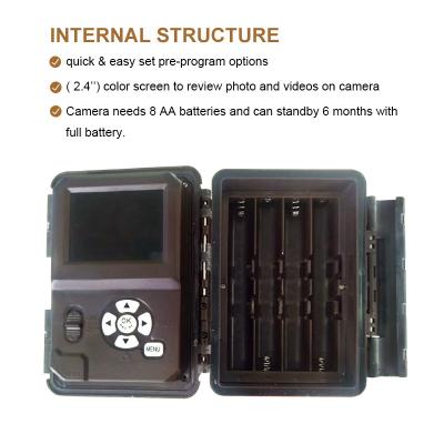 China KW698A hunting trail camera dual-lens 2-sensors scouting camera 4K game camera night vision for sale