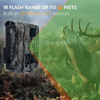 China Jagdkamera KW591 leuchtende Dual-Sensoren 1080P wasserdicht IP67 0,4s Auslösergeschwindigkeit bis 512 GB Speicher Hunting-Kamera zu verkaufen