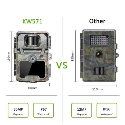 중국 30MP 위장 IP66 방수 사냥 카메라 PIR 센서와 48pcs 빛도 없는 IR LED HD 사냥 카메라 판매용