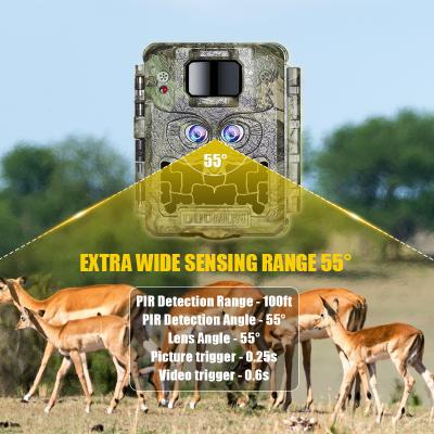 China Sales Promotion 39USD Dual lens/Dual sensor Wildlife Game Camera 30MP 1080P No-Glow 940nm With Day And Night Sensor for sale