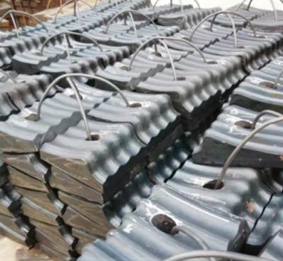 China Steel Rubber Composite Liner Plate Complete Set for Cement Mill Feed Head Liner for sale