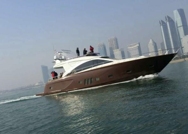 Quality Custom Luxury Motor Yacht Monohull FRP Private Yacht Mazarin 66ft for sale