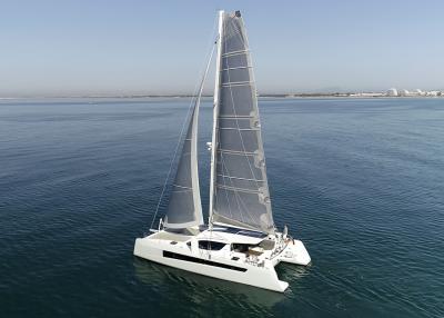 China Panoramic 55ft Sailboat Catamaran Sea Leisure Platform Spacious Flybridge Boats for sale