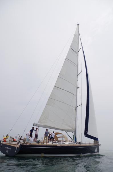 Quality Long Distance Fiberglass Sailing Monohull Luxury Interior Sailing Ship for sale