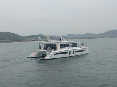 China Large Space Leisure Sailing Catamaran 55 Foot With Four Spacious Double Cabins for sale
