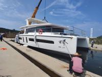 Quality Streamlined Mazarin Motor Catamaran Diesel Powered 55ft Long Distance Cruising for sale
