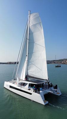 China Modern Sport Catamaran Sail Boat Advanced Navigation Single Handed Operation Boat for sale