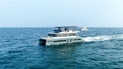 China Family Leisure Electric Yacht Catamaran Low Maintenance for sale