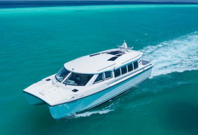 China Comfortable Fiberglass Catamaran Passenger Boat Offshore Passenger Ferry for sale