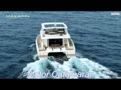 luxurious diesel motor power catamaran charter yacht mazarin 55ft