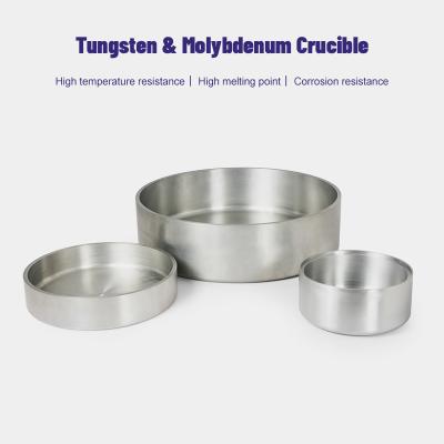 Cina ASTM B386 Crogiuli di molibdeno 99,95% Puro Mo Pot per rivestimento a vuoto in vendita