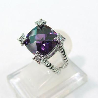 China (R-01)  Wholesale Fashion Jewelry Dy Classic Amethyst Point Ring for sale