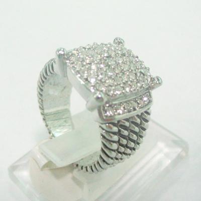 China (R-25) New Style Designer Fashion Jewelry Pave Cubic Zircon DY Ring for sale
