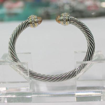 China (B-03) Cable Classics Bracelet with Citrine and crystal NEW Fashion Design Jewelry for sale