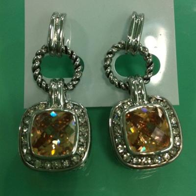 China (E-06) Renaissance Earrings with Citrine  Wholesale brand Hot Jewelry Dangle Earrings for sale