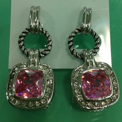 China (E07) Renaissance Earrings with pink Crystal Wholesale brand Hot Jewelry Dangle Earrings for sale