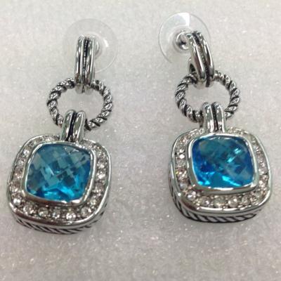 China (E-09)Renaissance Earrings with blule topaz and Crystal Wholesale brand Jewelry Earrings for sale