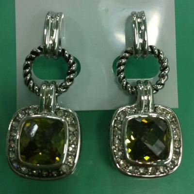China (E-18)Renaissance Earrings with Peridot green and Crystal Wholesale Hot Jewelry Earrings for sale