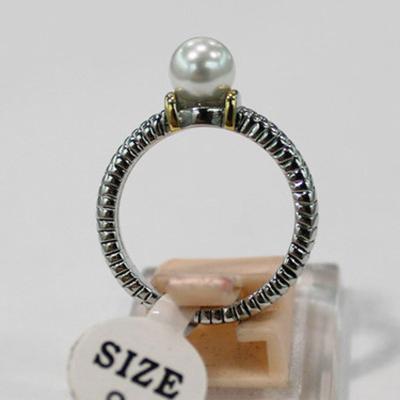 China (R-84) New Style Fashion Jewelry Silver Plated Pearl Ring for sale