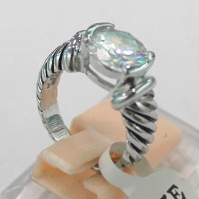 China (R-69) Fashion Jewelry Silver Plated White Cubic Zircon Petite Ring for sale