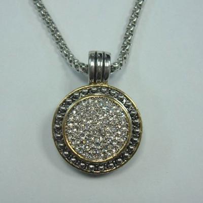 China (N-80) New Women's Jewelry Pave Rhinestone Cubic Zircon Charm Pendant Necklace for sale
