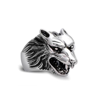 China Men's Thailand Sterling Silver Vintage Wolf 925 Silver Ring (R6030807) for sale
