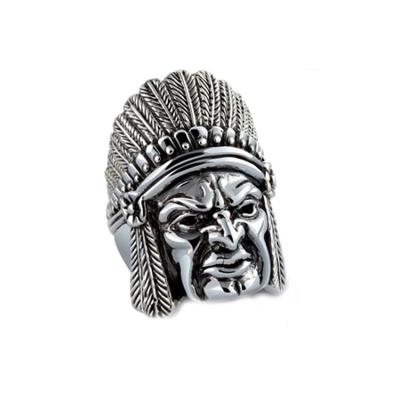 China Thail Sterling Silver Indian Vintage Style Men's Ring (R6030810) for sale