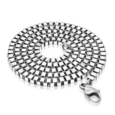 China Men's 925 Silver Plated Titanium Stainless Steel  Box Chain Necklace (CE496) for sale