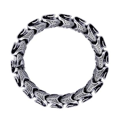 China Men's Titanium Stainless Steel Bracelet Vintage Style 8 Inches (JCE245) for sale