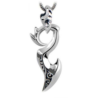 China Men's Sterling Silver Dragon Pendant Necklace with Thai Vintage Style Jewelry(N020987W) for sale
