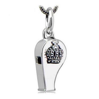 China Sterling Silver Pendant Necklace Whistle Charm with Wheat Chain for Women and Men(N029103W) for sale