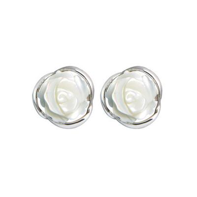 China Sterling Silver Mother of Pearl Stud Earrings(XH022915W) for sale
