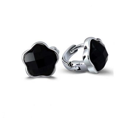 China 925 Sterling Silver Star Black Onyx Stud Earrings (XH03125W) for sale