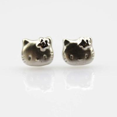 China Sterling Silver Kitte Stud Earrings (KE01) for sale