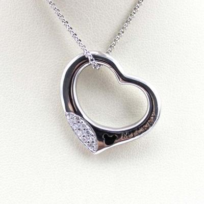 China Women Jewelry 925 Silver Heart Pendant Pave White Cubic Zirconia(KP03) for sale