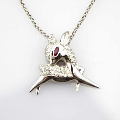 China 925 Sterling Silver Deer Pendant with Cubic Zirconia(P03) for sale