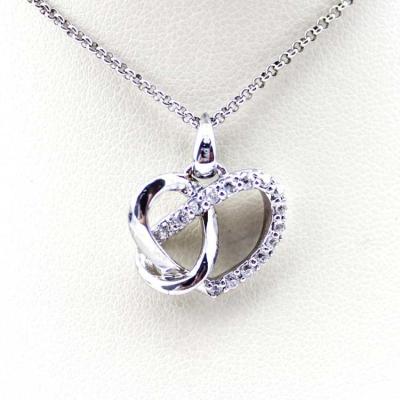 China Sterling Silver CZ Diamonds Heart Pendant  Women Necklace (P-116) for sale