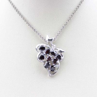 China Women Jewelry 925 Silver  Red Cubic Zircon Grape Pendant (PSJ0228) for sale