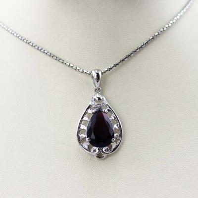 China Fashion 9mmx12mm Pear Shape Purple Cubic Zircon Pendant(PSJ0395) for sale