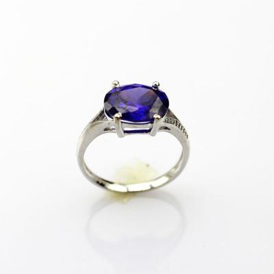 China 925 Sterling Silver Oval Purple Cubic Zirconia Ring(F65) for sale