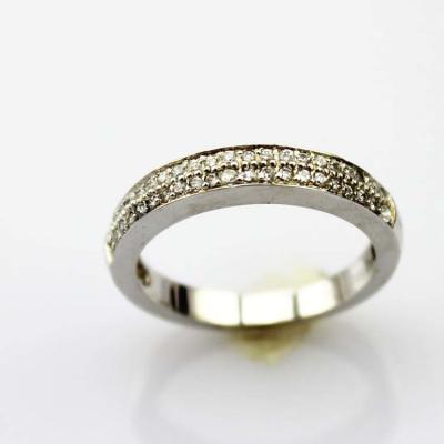China Sterling Silver Pave CZ Diamonds Engagement Wedding Band Ring(F92) for sale