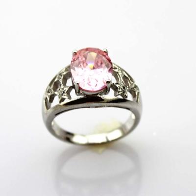 China Women Jewelry Solid 925 Silver Ring Pave Red Cubic Zircon(JY045) for sale
